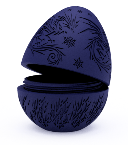 3D Printed Frozen Ice Dragon Egg Embossed & Debossed 3MF & STL by ...