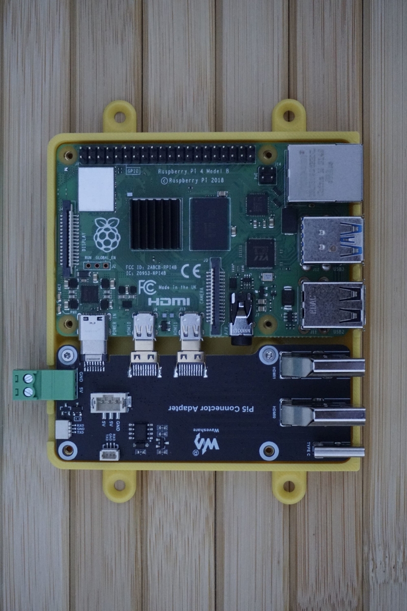 RaspberryPi 4 & Waveshare connector adapter housing - Pinshape