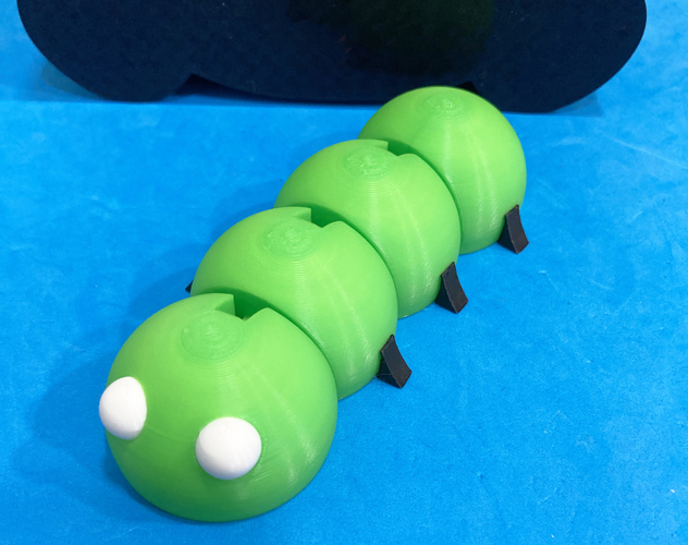 3D Printed Articulated worm / Gusano articulado by Franchescor | Pinshape