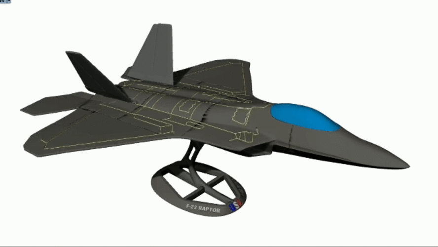 3D Printed F-22 RAPTOR by dougldp21 | Pinshape