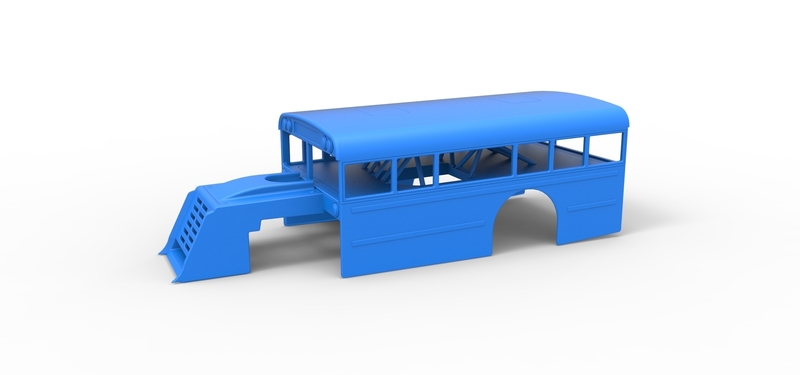 Shell of Outlaw Figure 8 Modified stock car as School bus 1:25 - Pinshape