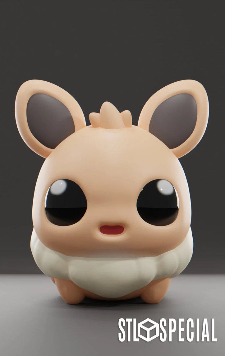 3D Printed Eevee Evolution Chibi Pack STL by Omarssa | Pinshape