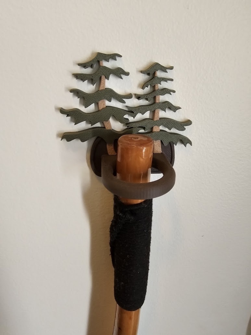 Walking Stick Wall Mount - Pinshape