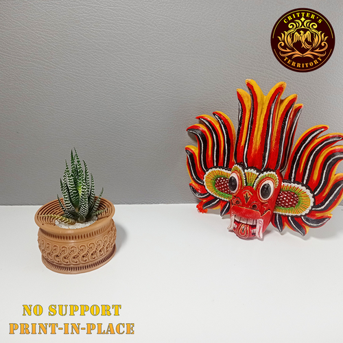 3D Printed Fire Devil Mask - Print in Place - No Support by Critters ...