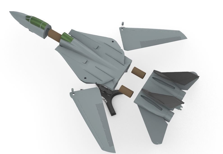 3D Printed F-14 Tomcat 1:48 (wing movable) by dougldp21 | Pinshape