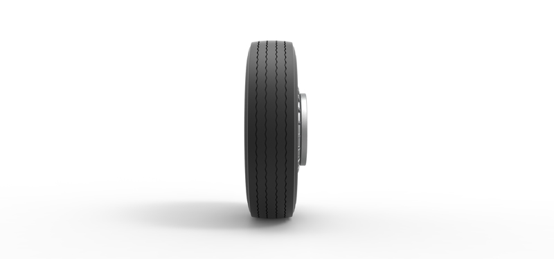 Front wheel of racing semi truck Version 1 Scale 1:25 - Pinshape