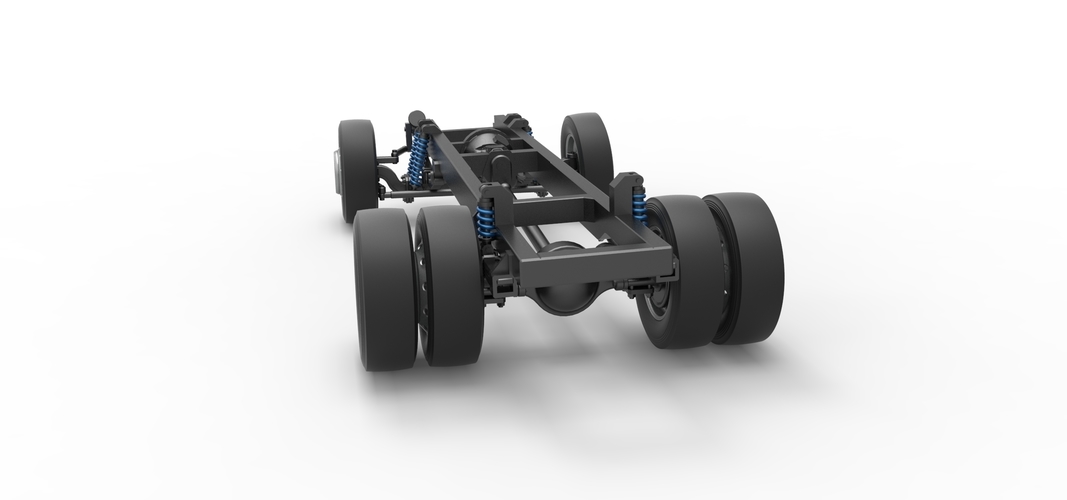 3D Printed Chassis of Big Rig Racing Semi truck Scale 1:25 by ...