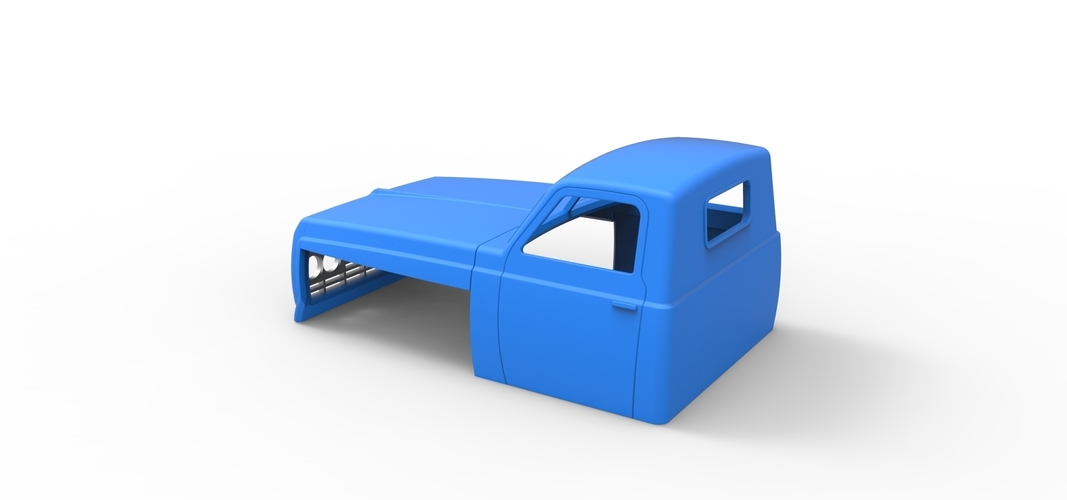 3D Printed Cab of Big Rig Racing Semi truck Scale 1:25 by TechItemsRock ...