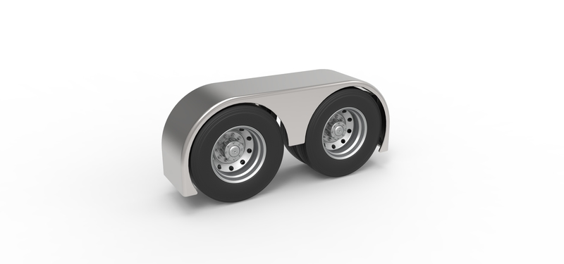 Semi truck Rear fenders Set 3 Scale 1:25 - Pinshape