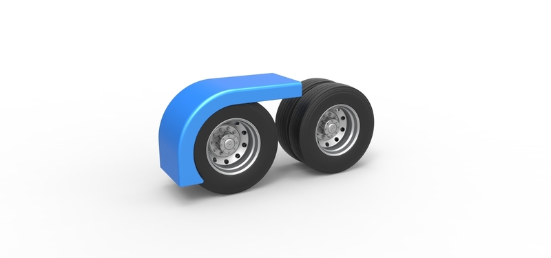 Semi truck Rear fenders Set 6 Scale 1:25 - Pinshape