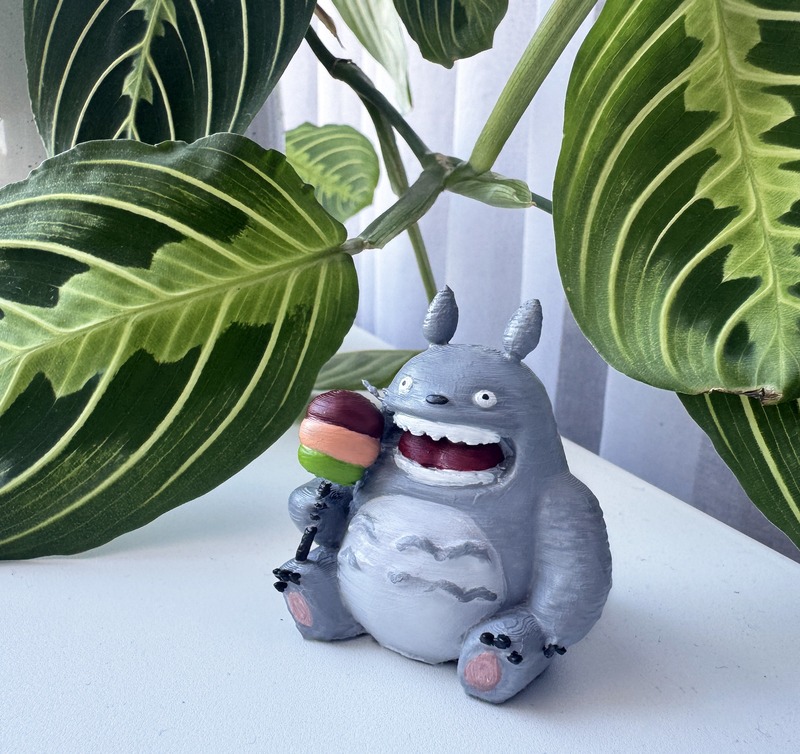 Happy Totoro with Lollipop | 3D Printable Figurine - Pinshape