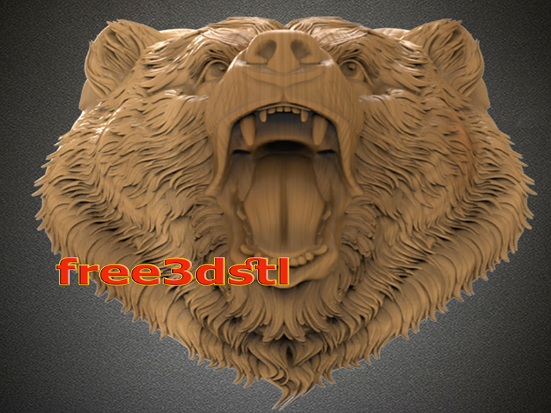 Angry bear 3D STL Model - Pinshape