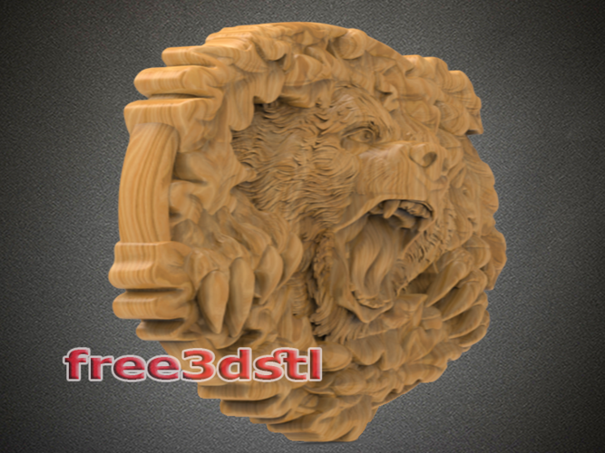 3D Printed grizzly bear 3D STL Model by free3dstl | Pinshape