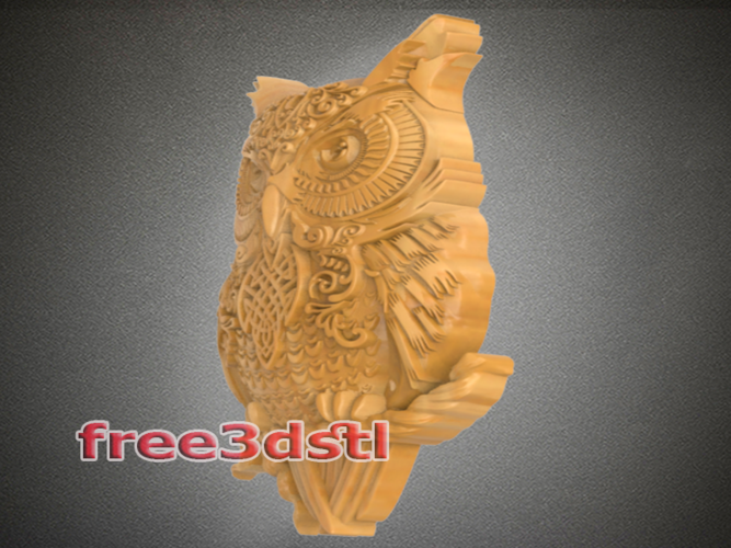 3D Printed Owl 3D STL Model by free3dstl | Pinshape