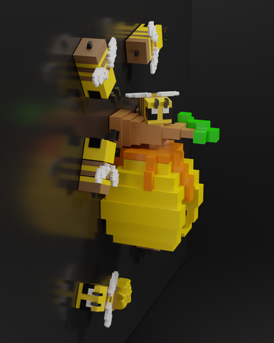 3D Printed Bee minecraft by JECTART | Pinshape