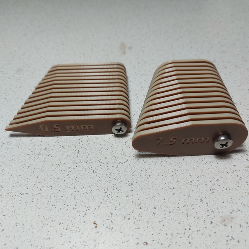 3D Printed INTERNAL FILLET GAUGE 0.5 - 14MM by 3dmakercad | Pinshape