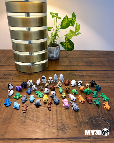 3D Printed Mini Cute Flexi Animal Fidget STL 3D Print Model by Neext ...