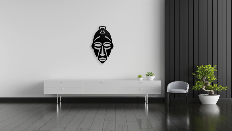 Stylized African Mask Wall Art - Pinshape