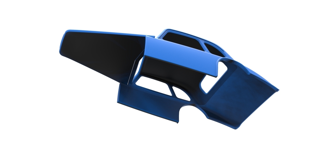 3D Printed Shell of Vintage Asphalt Modified stock car V4 Scale 1:25 by ...
