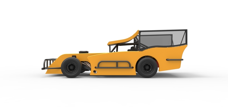 Outlaw Figure 8 Modified stock car Version 2 Scale 1:25 - Pinshape