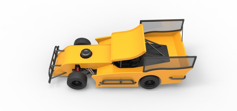 Outlaw Figure 8 Modified stock car Version 2 Scale 1:25 - Pinshape