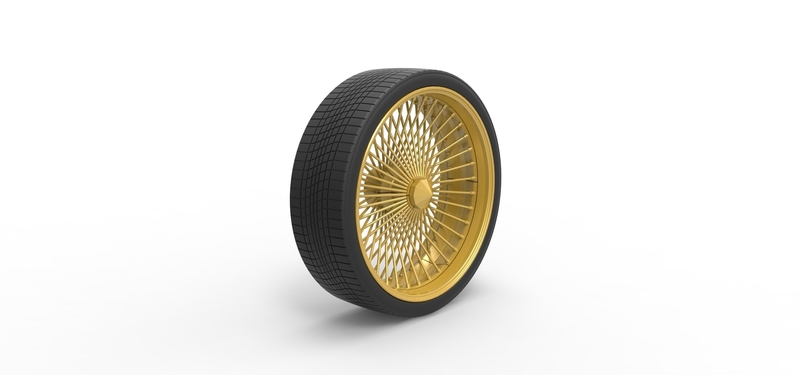 30 inch Wire wheel of Donk car Scale 1:25 - Pinshape