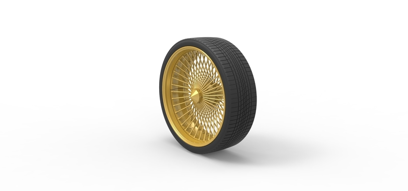 30 inch Wire wheel of Donk car Scale 1:25 - Pinshape