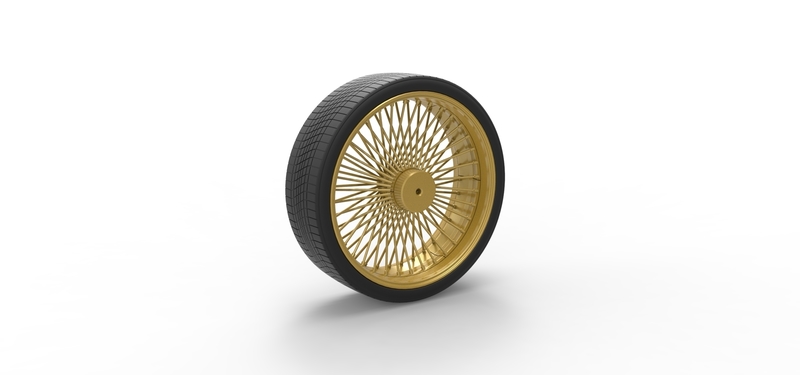 30 inch Wire wheel of Donk car Scale 1:25 - Pinshape