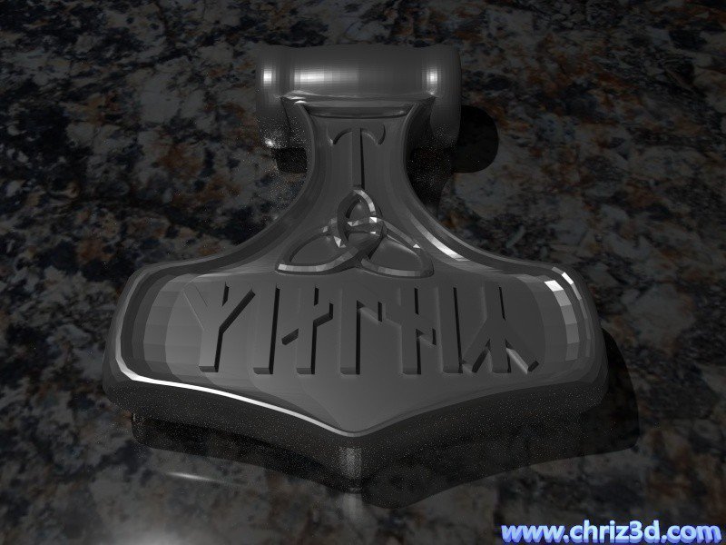 Mjolnir - Thor's hammer - Pinshape