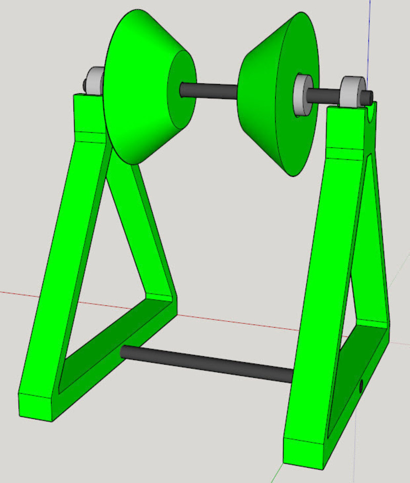 Smooth motion plastic filament spool holder - expandable. - Pinshape