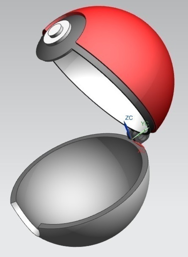 Pokeball (opens and closes) - Pinshape