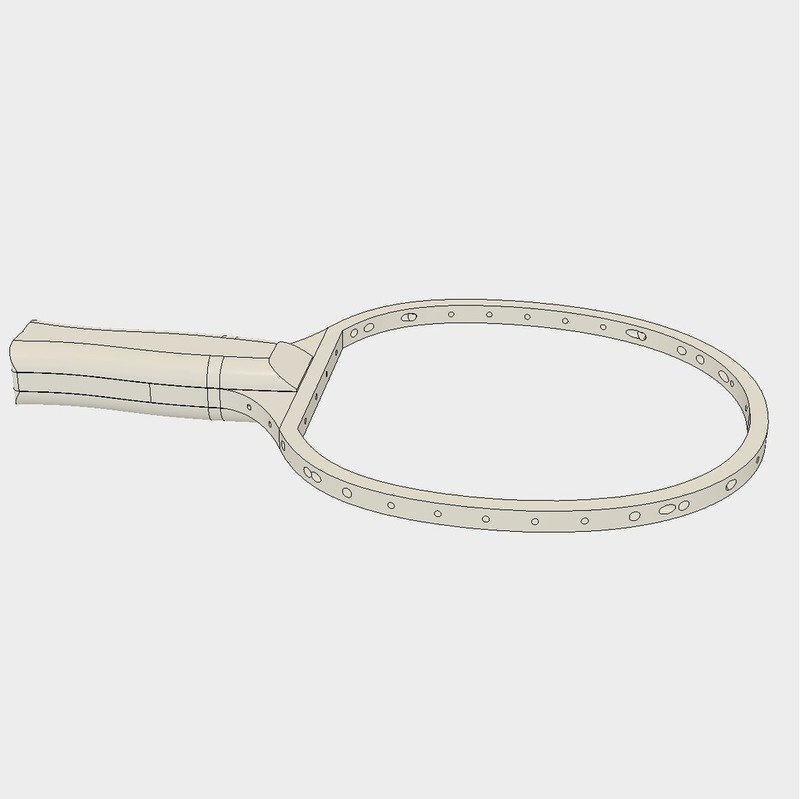 Ping Pong Paddle with Strings - Pinshape