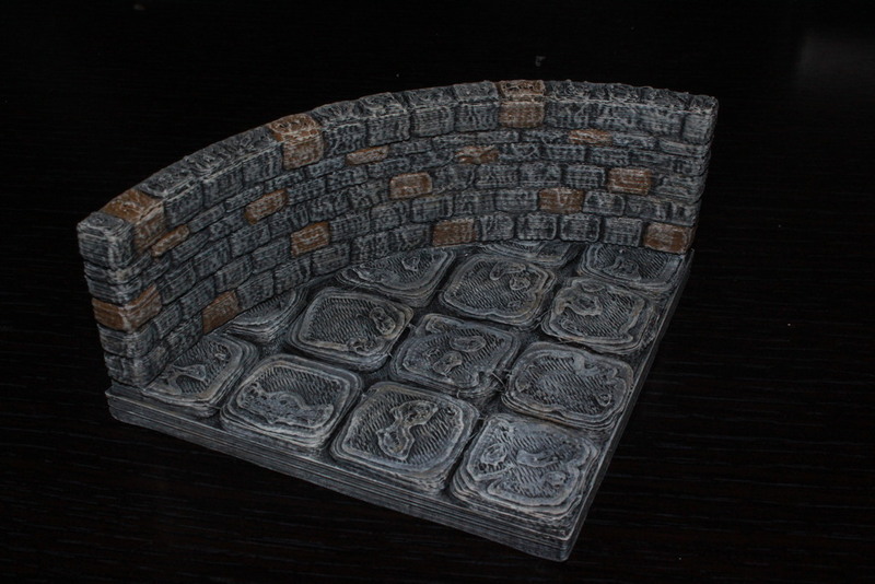 OpenForge Stone Dungeon Curved Wall - Pinshape