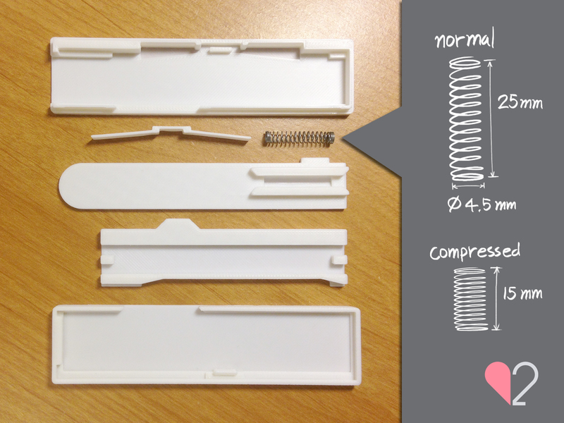 Pen spring double action OTF knife - Pinshape