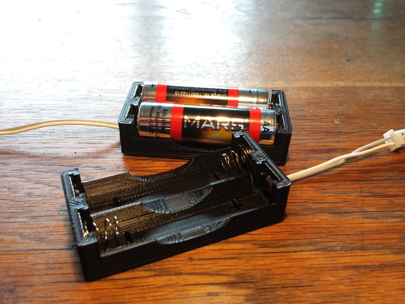 Battery box for 2 AA cells - Pinshape