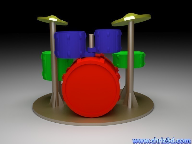 drum set model - Pinshape