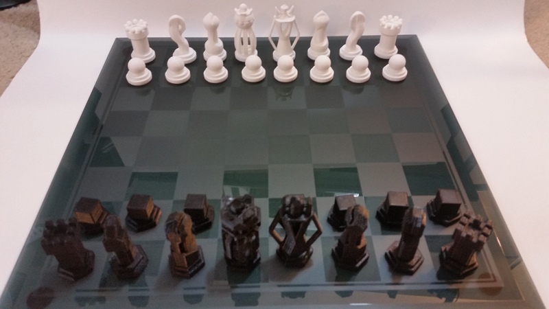 Chess Set - Round vs Blocky - Pinshape