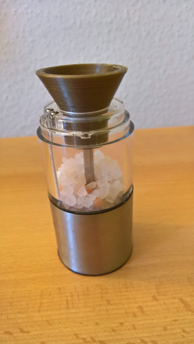 Fill funnel to the salt and pepper - Pinshape