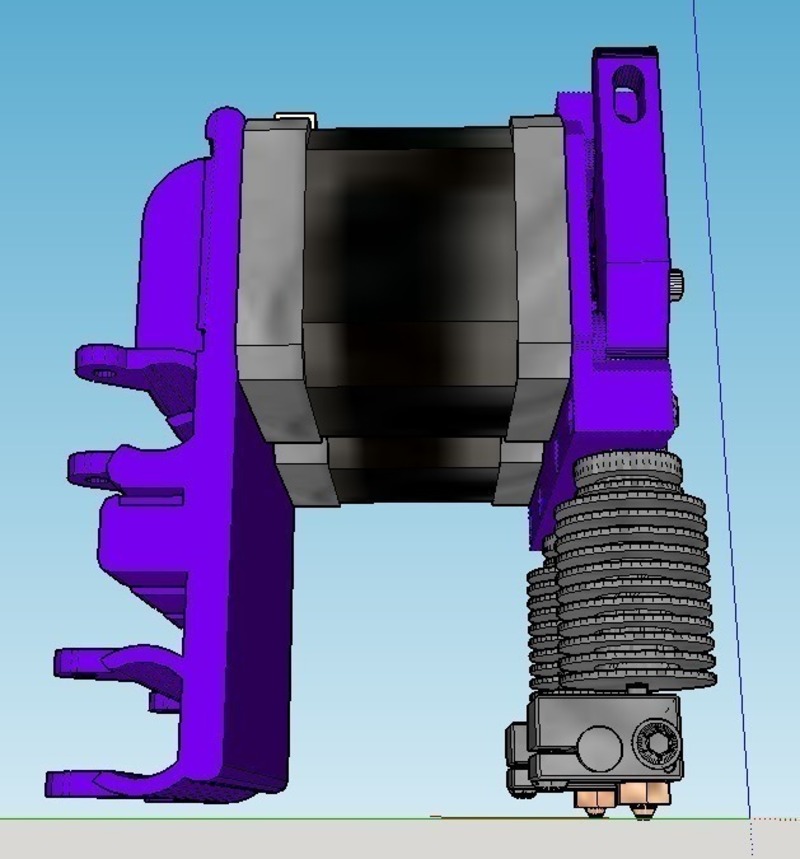 Dual Direct Drive all in one for E3D V6. Reprap Prusa i3 rework - Pinshape