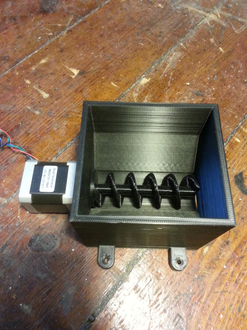 Auger-based feeder for animals, fish etc using Nema 17 stepper m - Pinshape