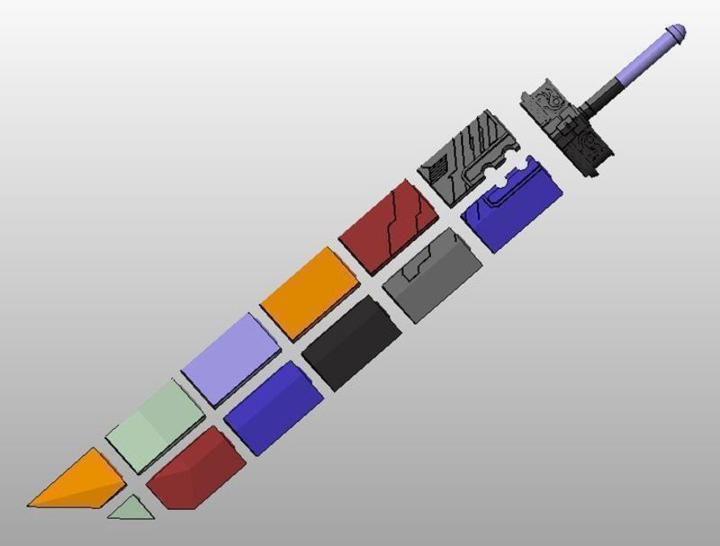 Final Fantasy VII - Buster Sword (Cloud, Zack, Angeal) - Pinshape
