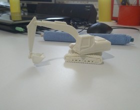 3D Printed Easy to print Excavator Model Kit by guaro3D | Pinshape