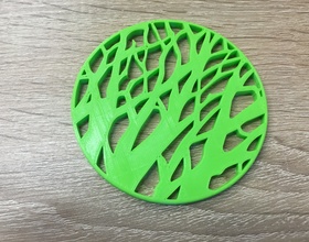 3D Printed Tree silhouette coaster by WallTosh | Pinshape