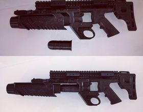 3D Printed Batman's Grenade Launcher 1:1 scale (Batman vs Superman) by ...