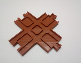 3D Printed Tomy Plarail Train Track, 90deg Cross by fixerdave | Pinshape