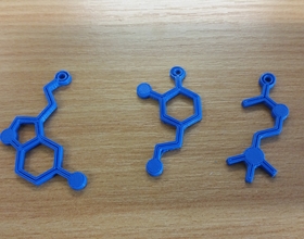 3D Printed 3 Beloved Chemicals - Keyrings by D3 V!rum 3t M^ch!n^ | Pinshape