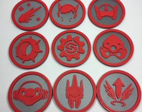 3D Printed Overwatch tokens by Nick Rimmer | Pinshape