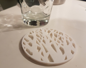 3D Printed Tree silhouette coaster by WallTosh | Pinshape