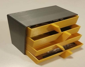 3D Printed CABINET WITH SECRET DRAWER COMPARTMENT by ScaleToReal | Pinshape