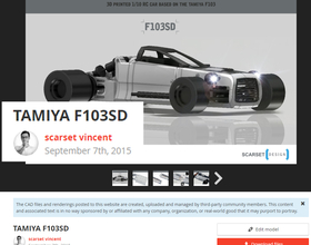 3D Printed Tamiya F103 by elin eren | Pinshape